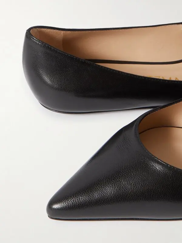 STUART WEITZMAN Emilia Leather Mary Jane Point-toe Flats