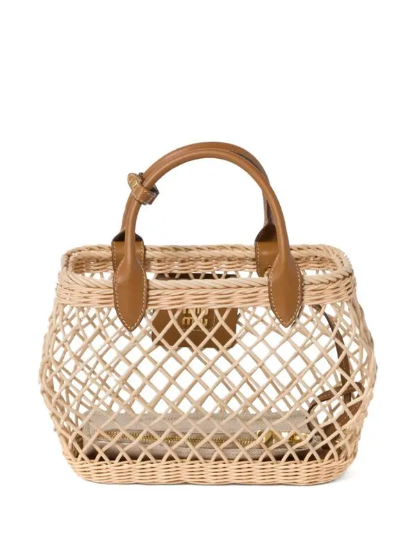 Miu Miu Interwoven Tote Bag - Neutrals