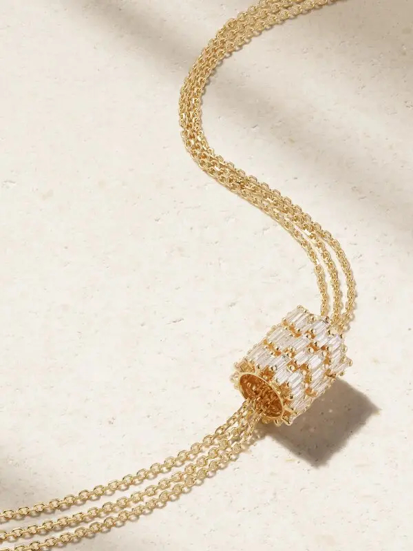 SUZANNE KALAN 18-karat Diamond Necklace - Gold