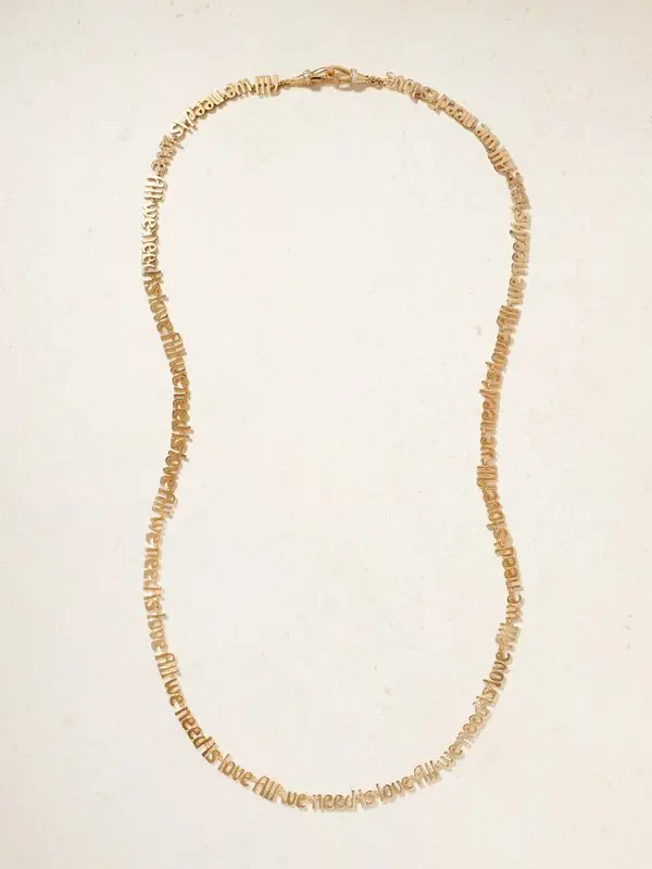 MARIE LICHTENBERG All We Need Is Love 18-karat Diamond Necklace - Gold