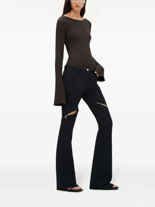 COURREGES Ellipse Low-rise Trousers - Black
