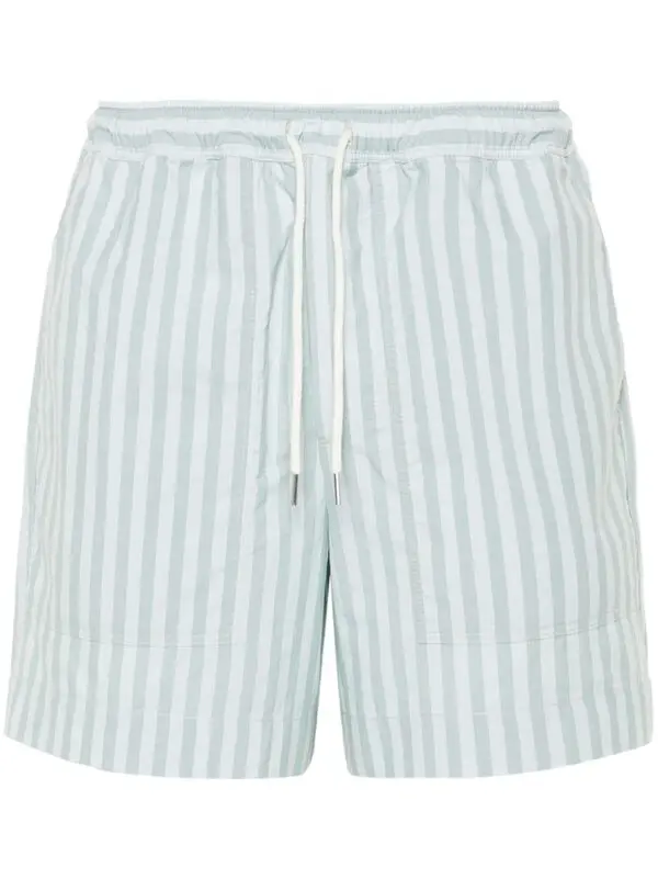 Maison Kitsuné Striped Board Shorts - Blue