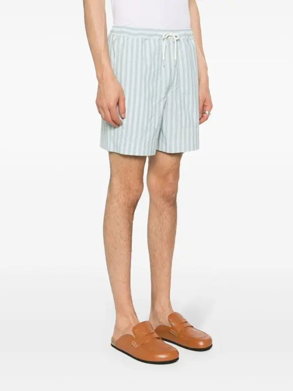 Maison Kitsuné Striped Board Shorts - Blue