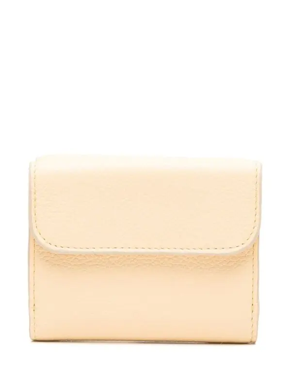 Chloé Tri-fold Leather Wallet - Yellow