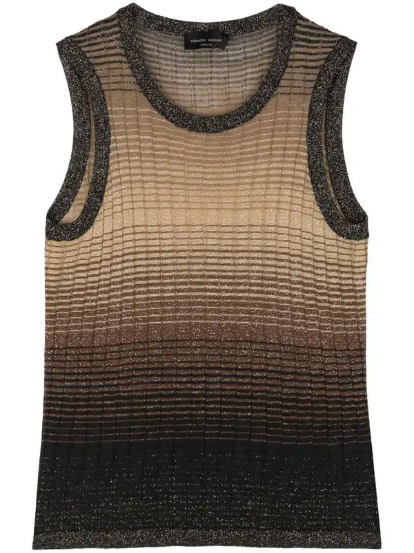 ROBERTO COLLINA Gradient Ribbed Tank Top