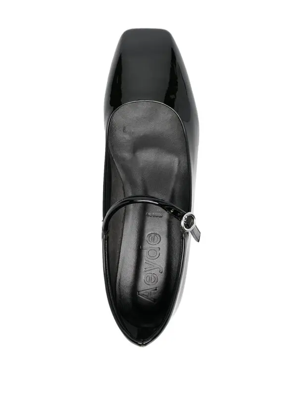 AeydĒ Uma Leather Ballerinas - Black
