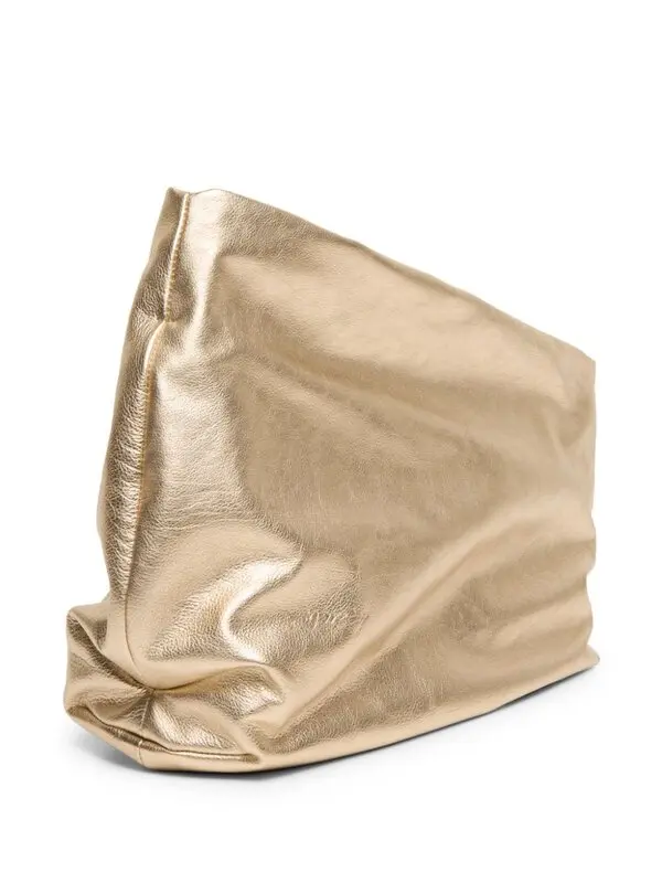 Marsèll Fantasmino Asymmetric Leather Clutch - Gold