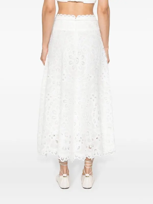 Zimmermann Ottie Flared Midi Skirt