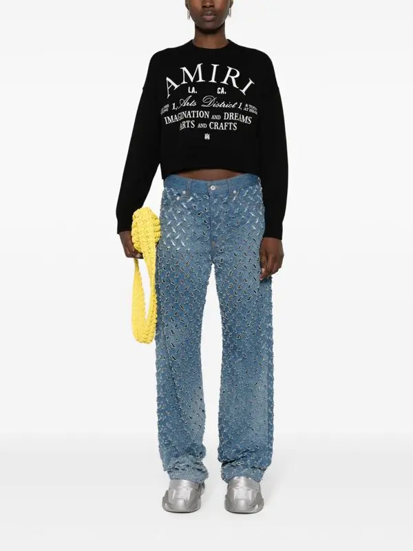 Amiri Logo-embroidered Cotton Jumper