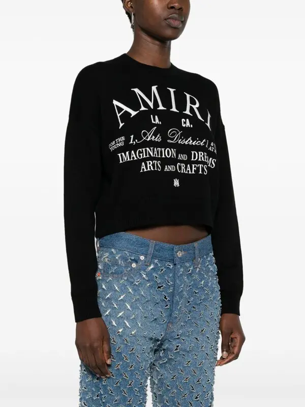 Amiri Logo-embroidered Cotton Jumper