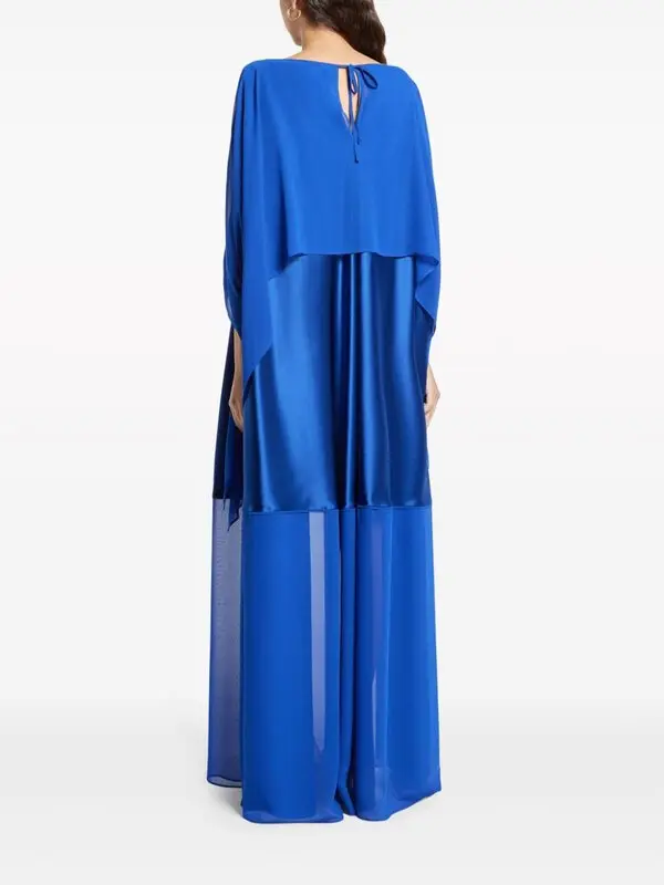 Talbot Runhof Loggia Crepe Cape Gown