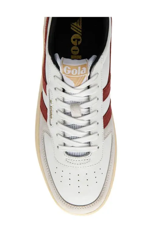 Gola Hawk Leather Sneaker - White/red Ochre/black