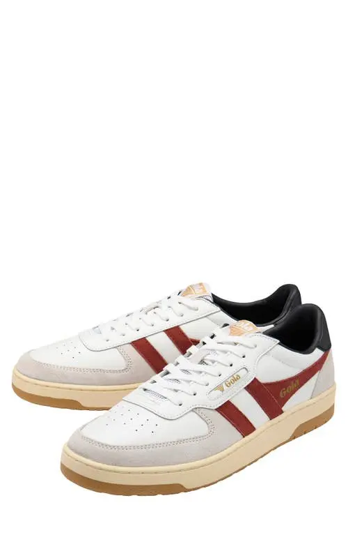 Gola Hawk Leather Sneaker - White/red Ochre/black