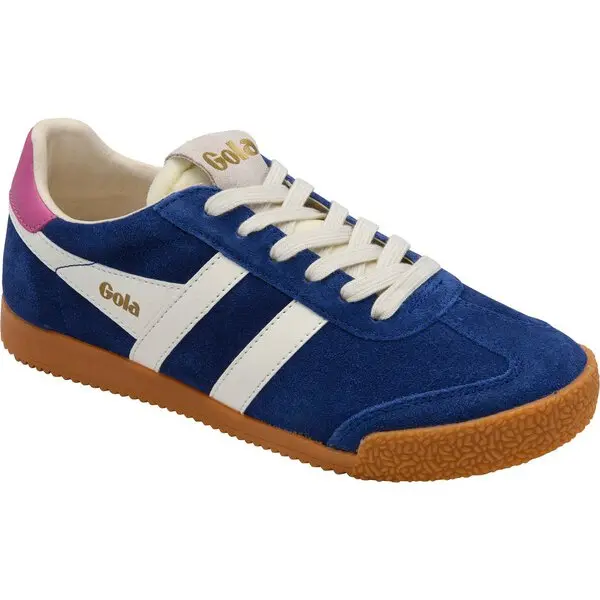 Gola Elan Suede Sneakers - Dark Blue/off White/shock Pink