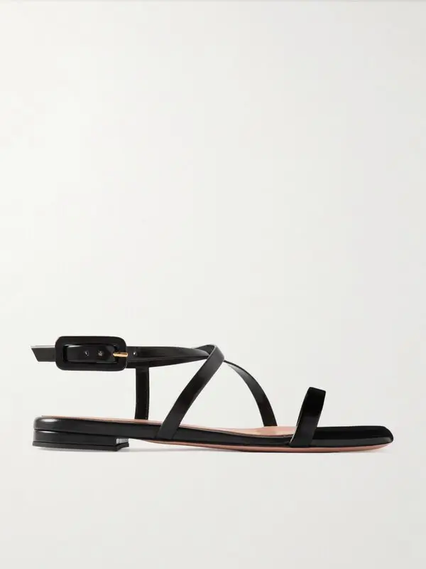 GIANVITO ROSSI Tokio Leather Sandals - Black
