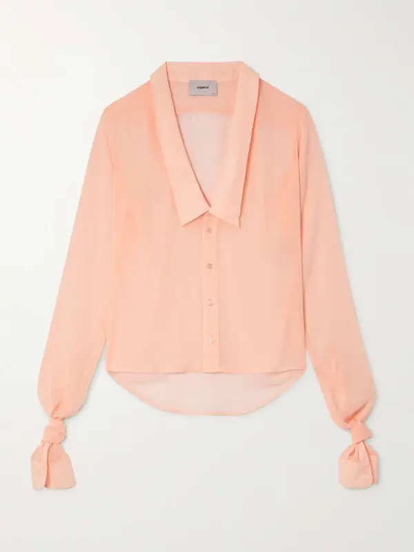 Coperni Chiffon Blouse - Peach