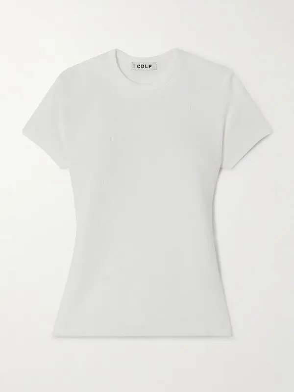 CDLP Ribbed Stretch T-shirt - White