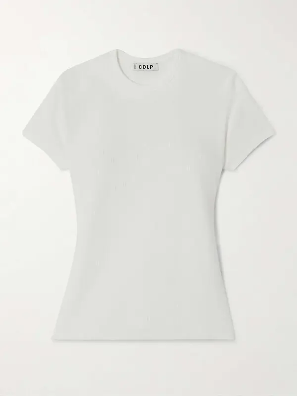 CDLP Ribbed Stretch T-shirt - White