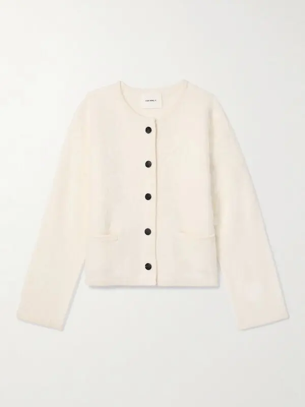 LISA YANG Kiana Brushed-cashmere Cardigan