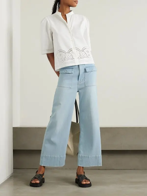 FRAME The 70s Cropped Wide-leg Jeans