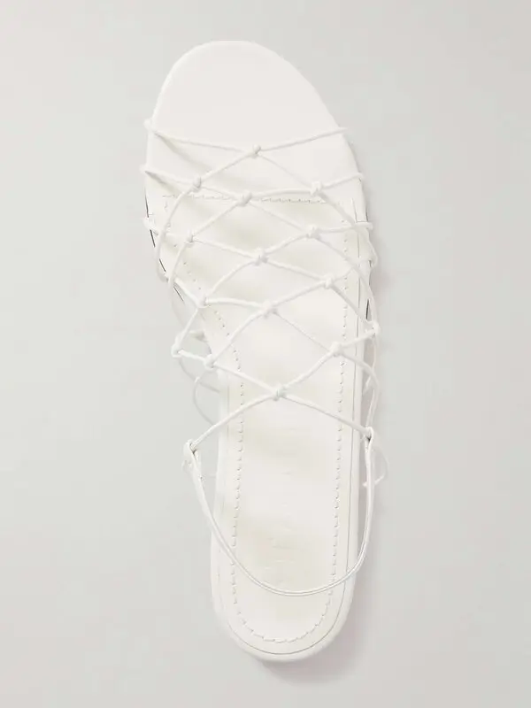 Staud Gio Knotted Elastic Sandals - White