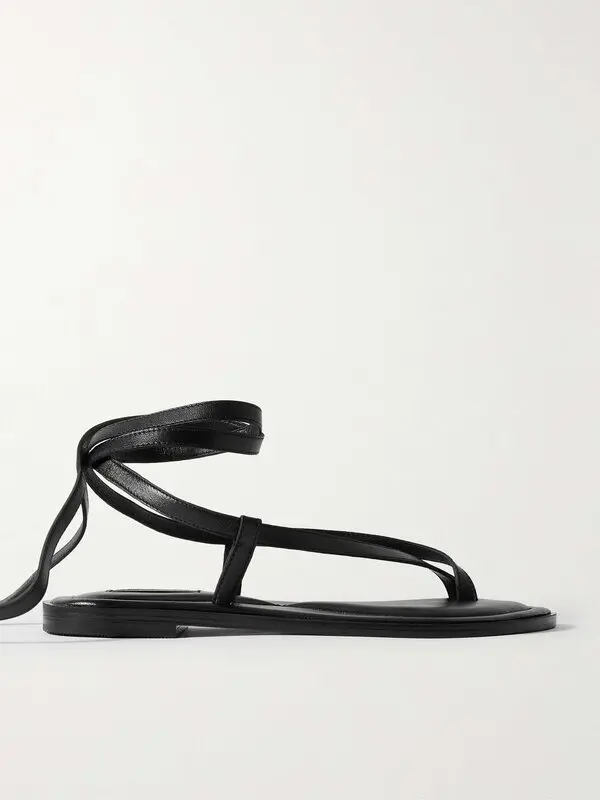 A.emery Elliot Leather Sandals - Black