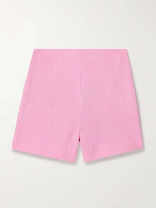 Nanushka Elza High-rise Slub Shorts