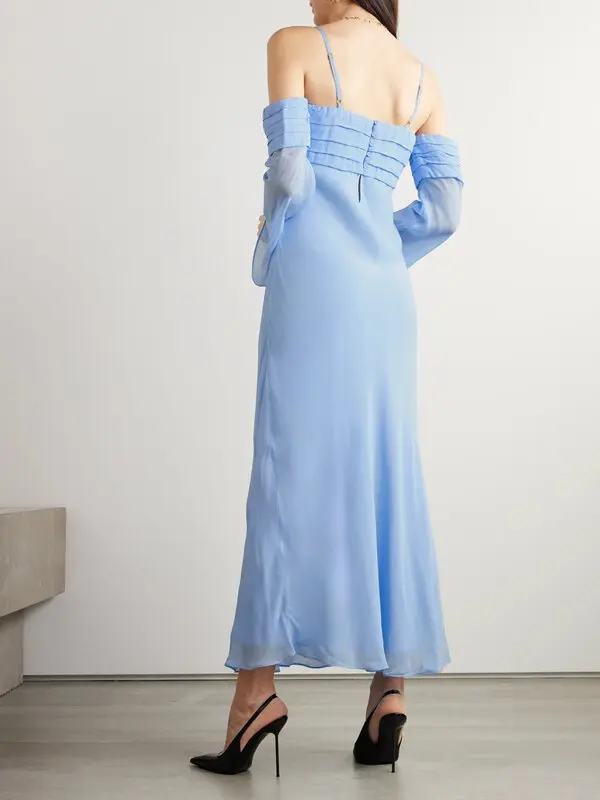 aje minette chiffon dress Minette Chiffon Dress-POWDER BLUE / 6