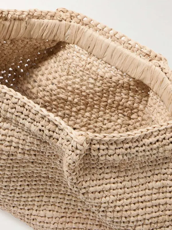 LOEFFLER RANDALL Mavis Ruffled Raffia Shoulder Bag