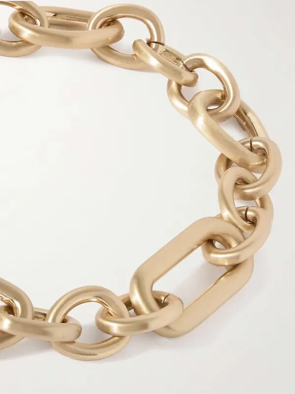 Cult Gaia Reyes Brushed Gold-tone Necklace