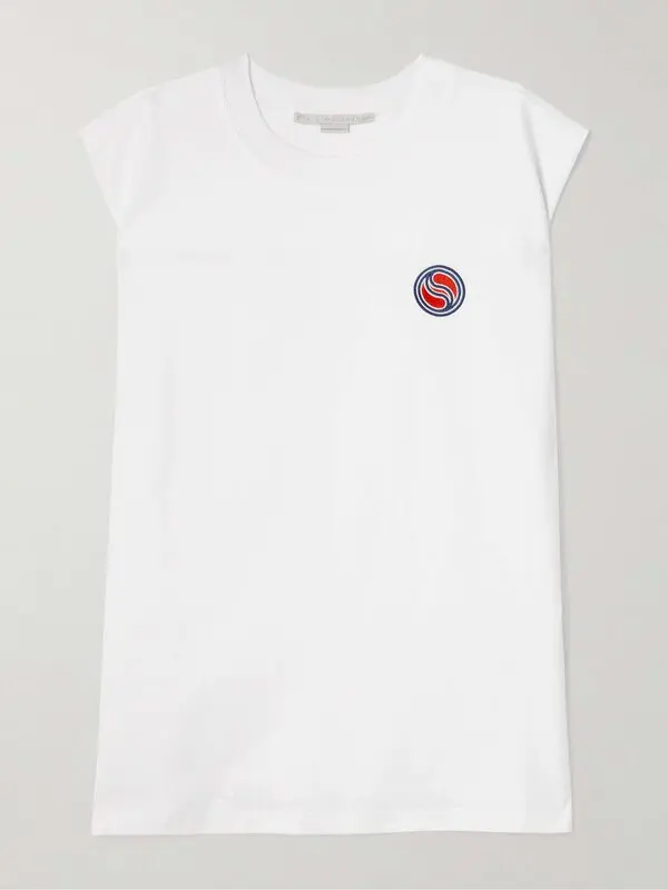 Stella McCartney Embroidered Cotton-jersey Tank