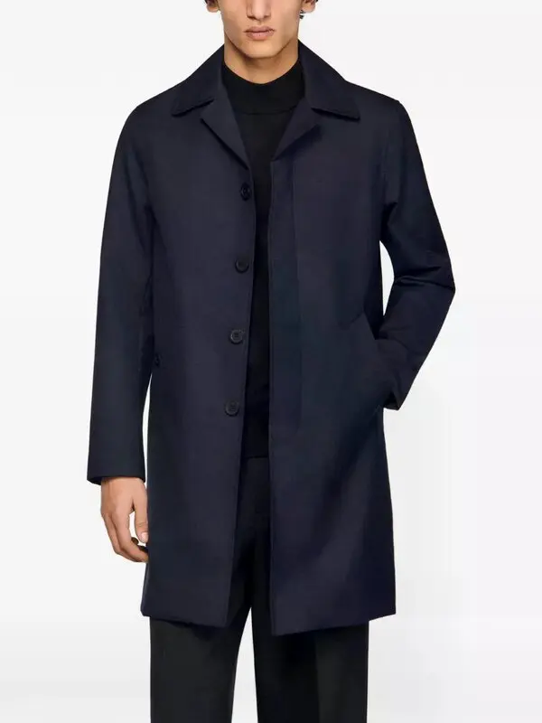 Sandro Waterproof Technical Fabric Raincoat - Blue
