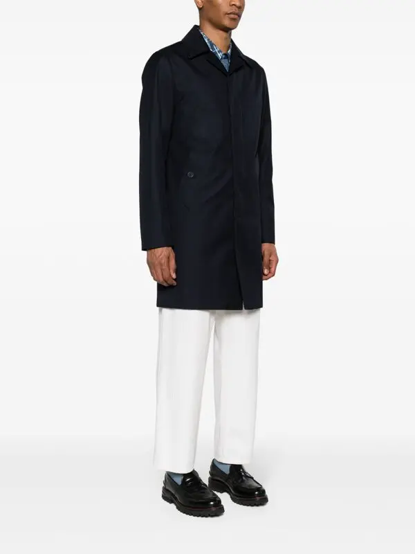 Sandro Waterproof Technical Fabric Raincoat - Blue