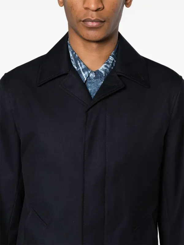 Sandro Waterproof Technical Fabric Raincoat - Blue