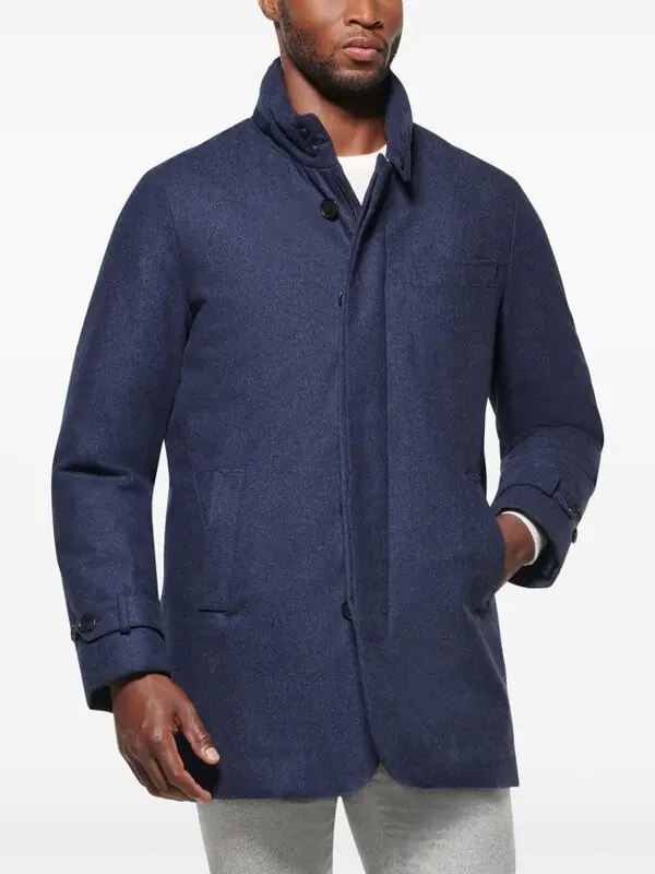 NORWEGIAN WOOL Down-lined Virgin Wool Coat