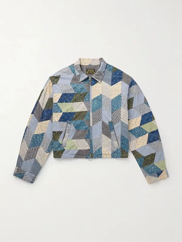 Kapital Yabane Cropped Quilted Patchwork Jacket