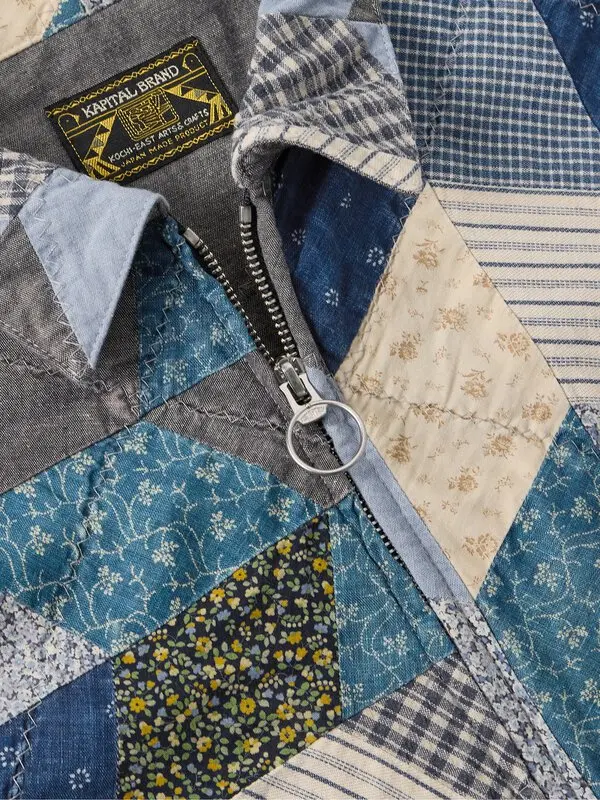 Kapital Yabane Cropped Quilted Patchwork Jacket