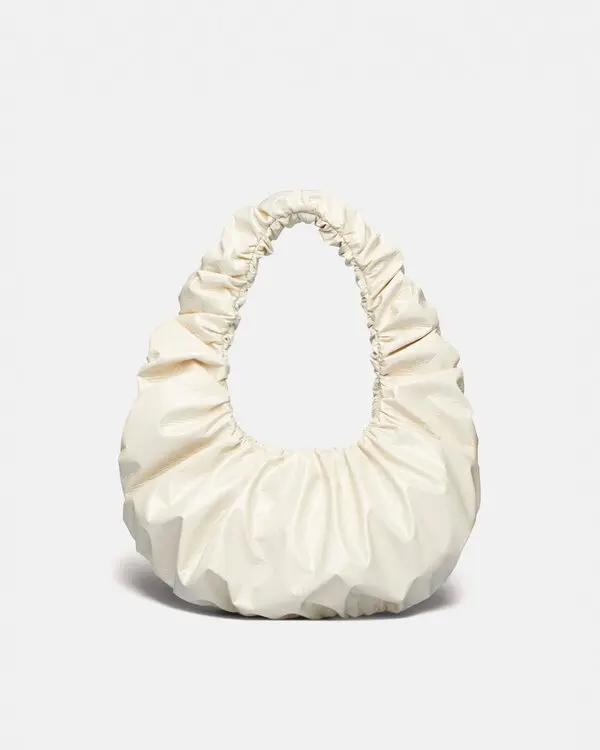 Nanushka Anja Ruched Patent Shoulder Bag