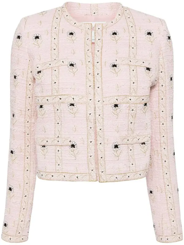 Giambattista Valli Floral-jacquard Jacket - Pink