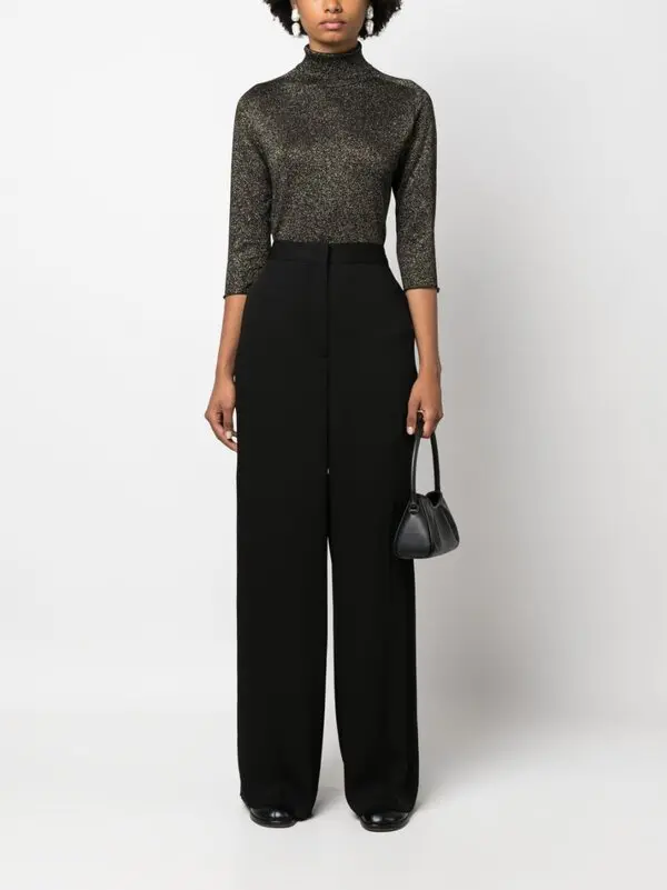 Fabiana Filippi High-waisted Palazzo Trousers - Black