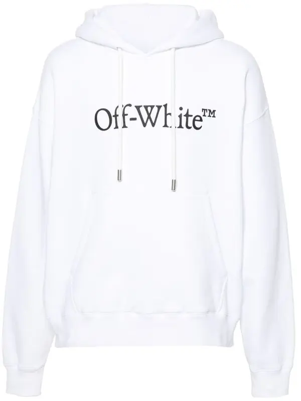 Off-White Big Bookish Skate Cotton Hoodie - White