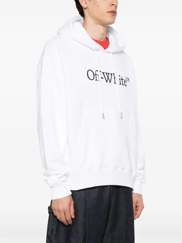 Off-White Big Bookish Skate Cotton Hoodie - White