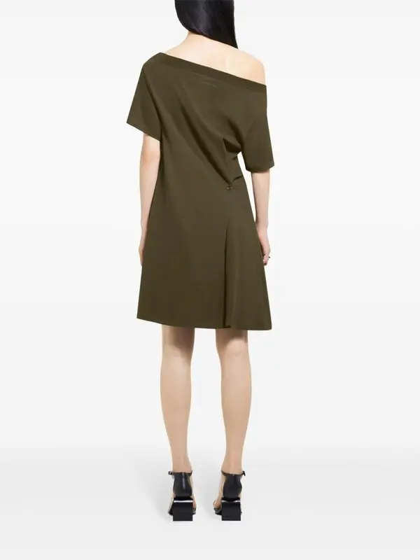 COURREGES Boat Neck Mini Dress - Green