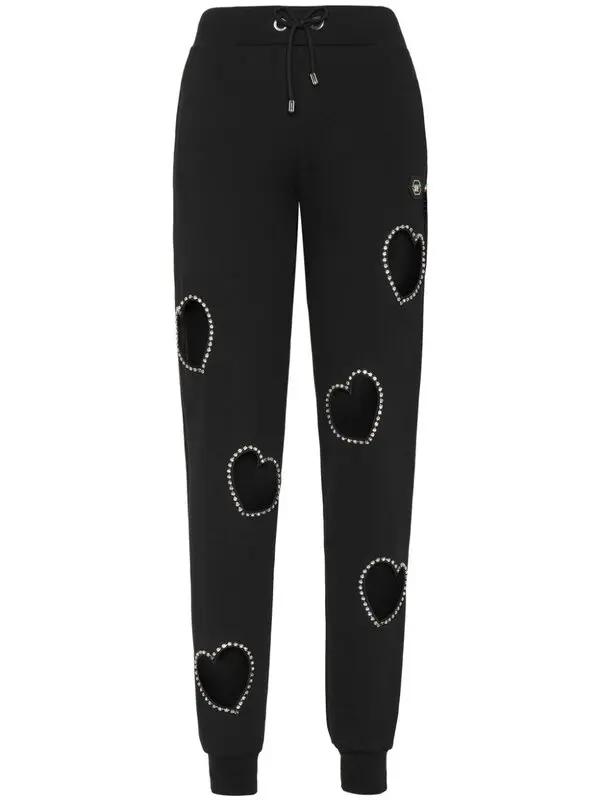Philipp Plein Heart Cut-out Track Pants