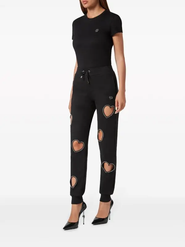 Philipp Plein Heart Cut-out Track Pants