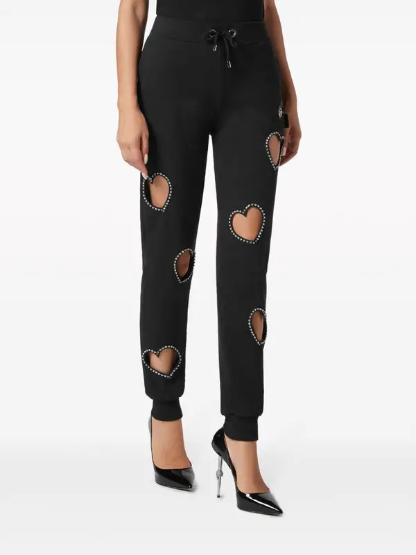 Philipp Plein Heart Cut-out Track Pants