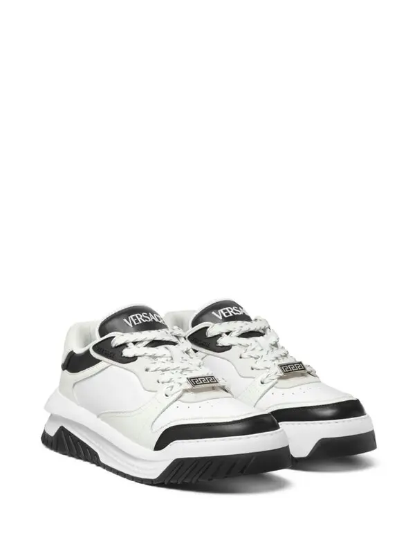 Versace Odissea Leather Sneakers - White