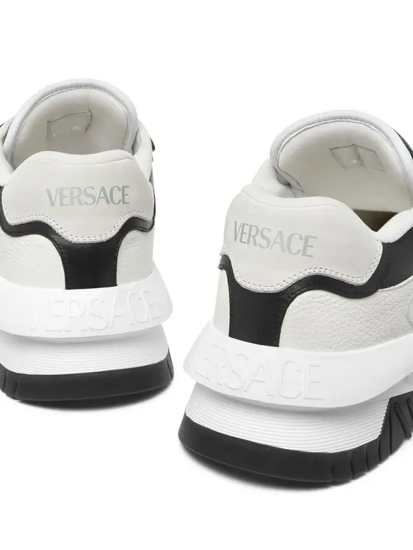 Versace Odissea Leather Sneakers - White