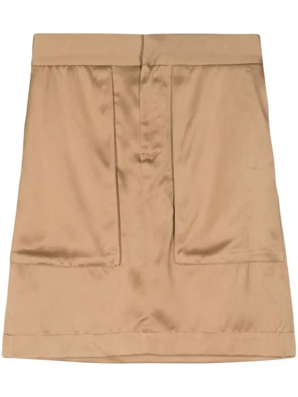 SA SU PHI Panelled Skirt - Brown