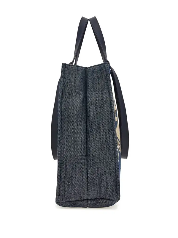 FERRAGAMO Large Venna Logo-embroidered Tote Bag - Blue